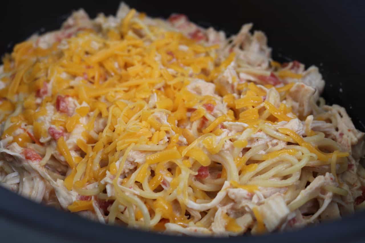 The Best Chicken Spaghetti with Rotel Recipe for the Crockpot