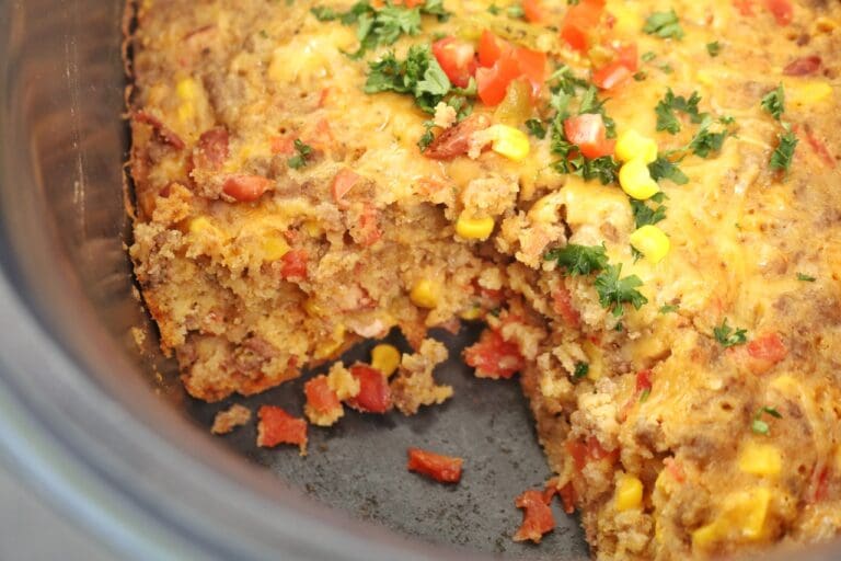 BEST Cowboy Cornbread Casserole with Ground Beef + Video